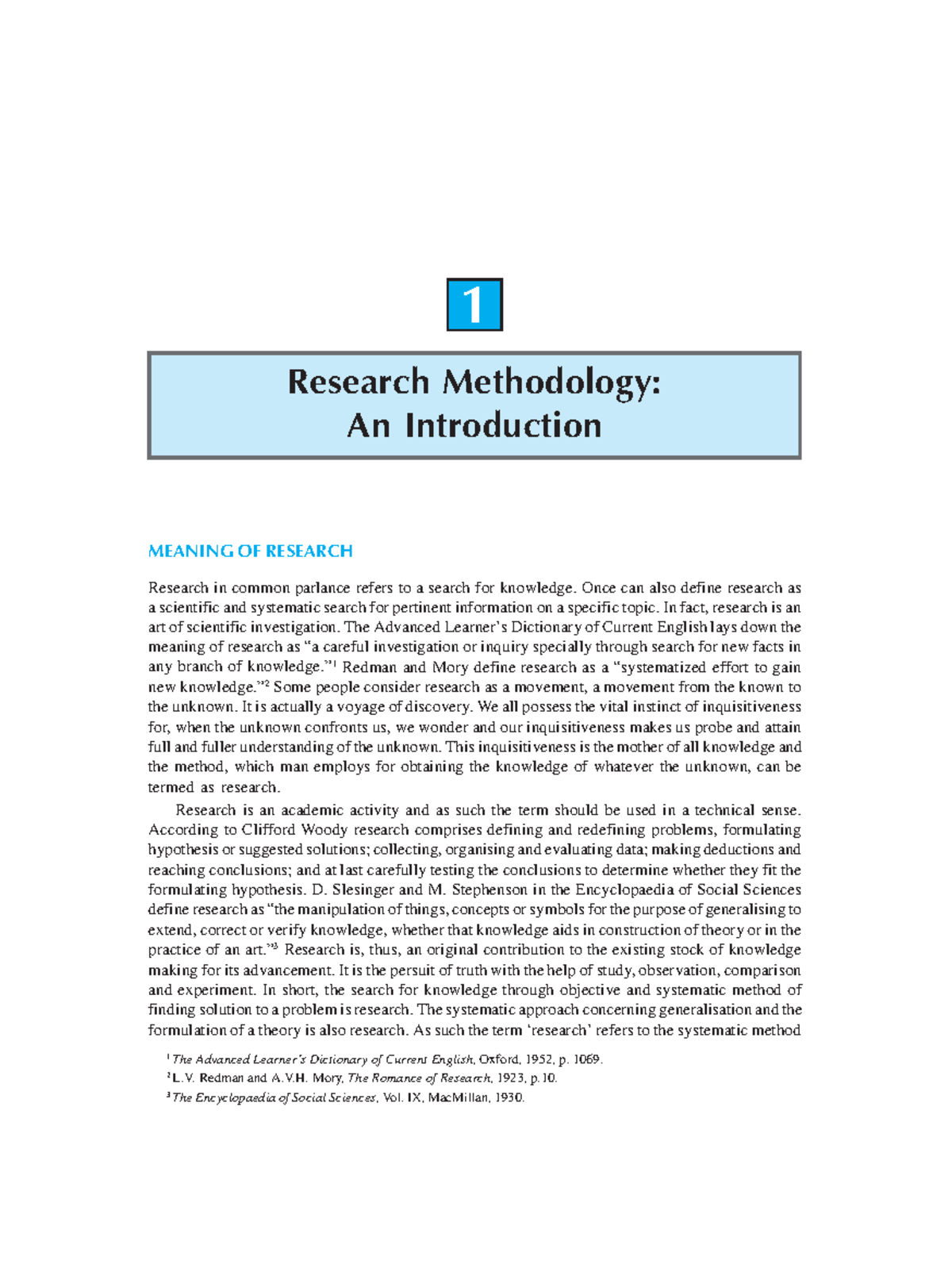 Research methodology 1 - Research Methodology: An Introduction 1 1 ...