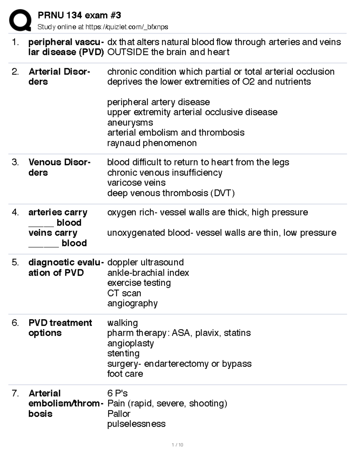 Prnu 134 exam 3 notecards - Study online at quizlet/_bfxnps peripheral ...