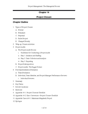 Project Management The Managerial Process Chap 10 Solution Manual ...