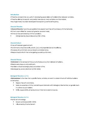 Juvenile Justice Chapter 1 Notes - Chapter 1 Juvenile Justice Notes ...