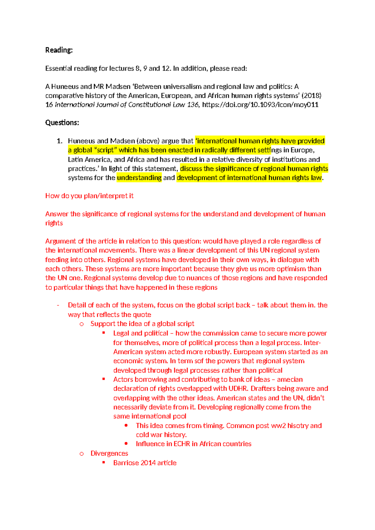 Tutorial 3 - Reading: Essential reading for lectures 8, 9 and 12. In ...