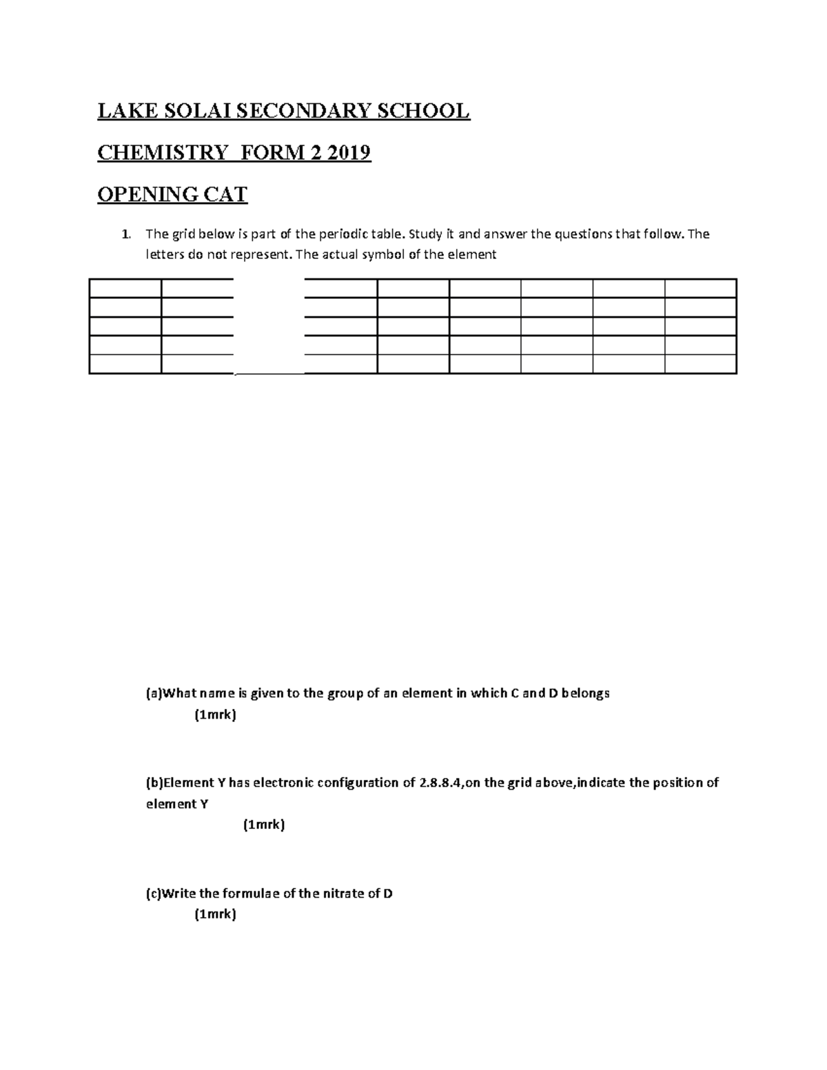 CHEM F2 - practice material - LAKE SOLAI SECONDARY SCHOOL CHEMISTRY ...