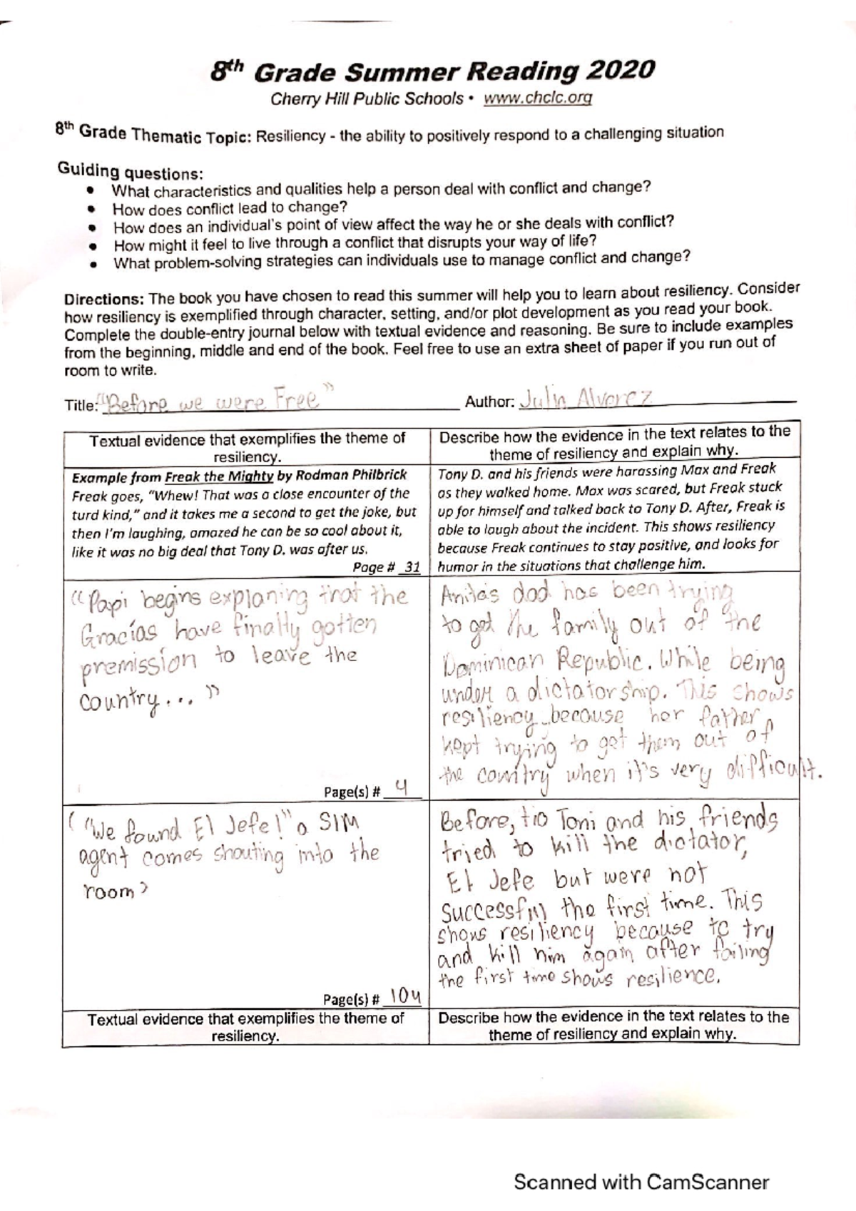 Summer Reading Packet - Do not use - Studocu