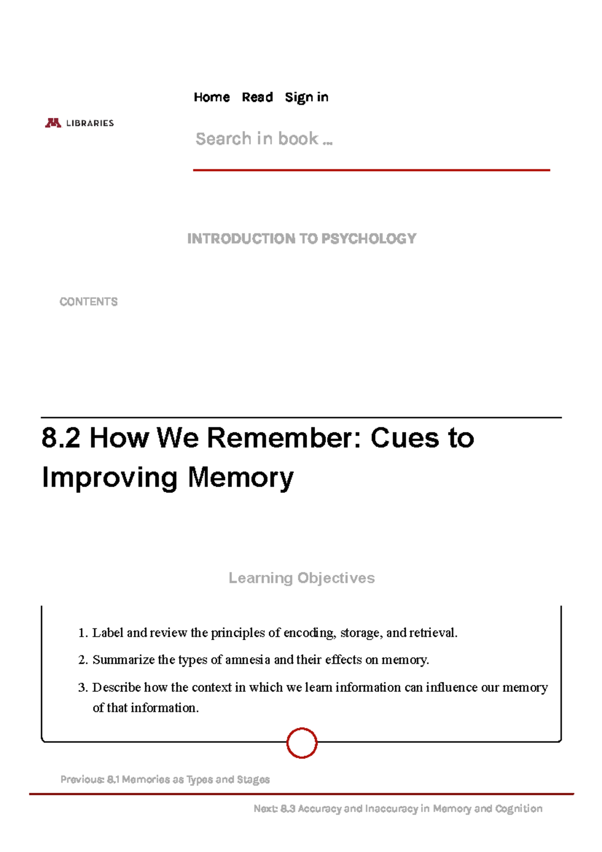 8.2 How We Remember Cues to Improving Memory – Introduction to ...