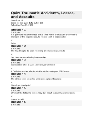 [Solved] what is the PTSD checklist for DMS5 PCL5 for Rose in TRMA 830 ...