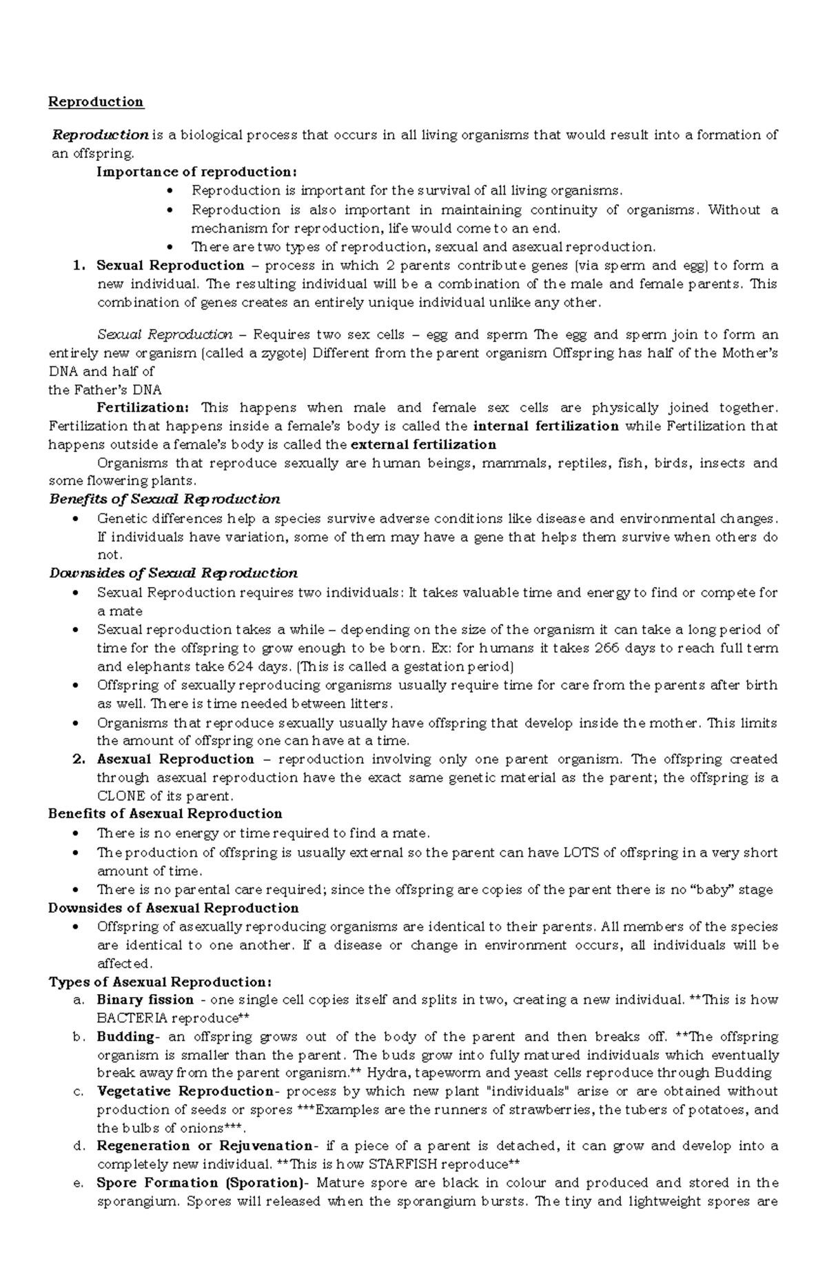 G8 Reproduction Science Handout - Handout in Science VII Zamboanga Del ...