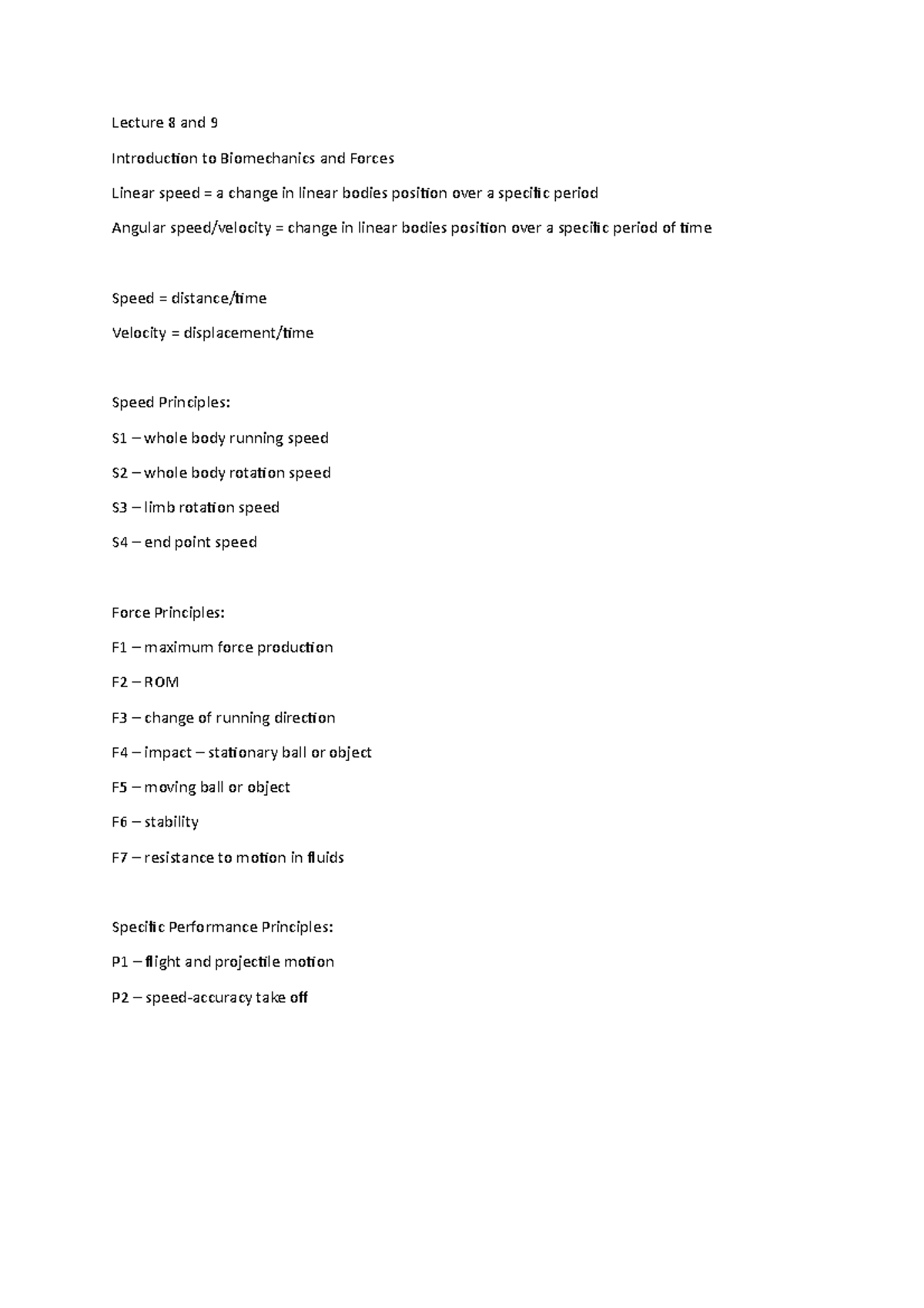Lecture 8 and 9 Intro to biomechanics - Lecture 8 and 9 Introduction to ...