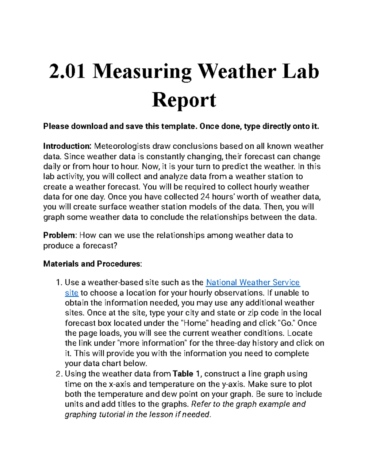 2 01 Measuring Weather Lab 2 Measuring Weather Lab Report Please 2-01-measuring-weather-lab-2-measuring-weather-lab-report-please