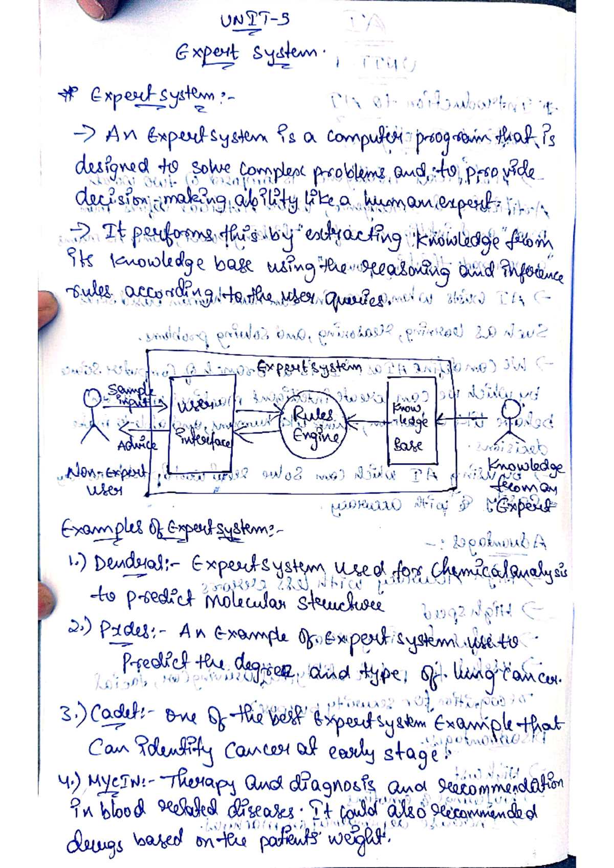 AI UNIT 5 - artificial intelligence - Expert system. TIME Expert An ...