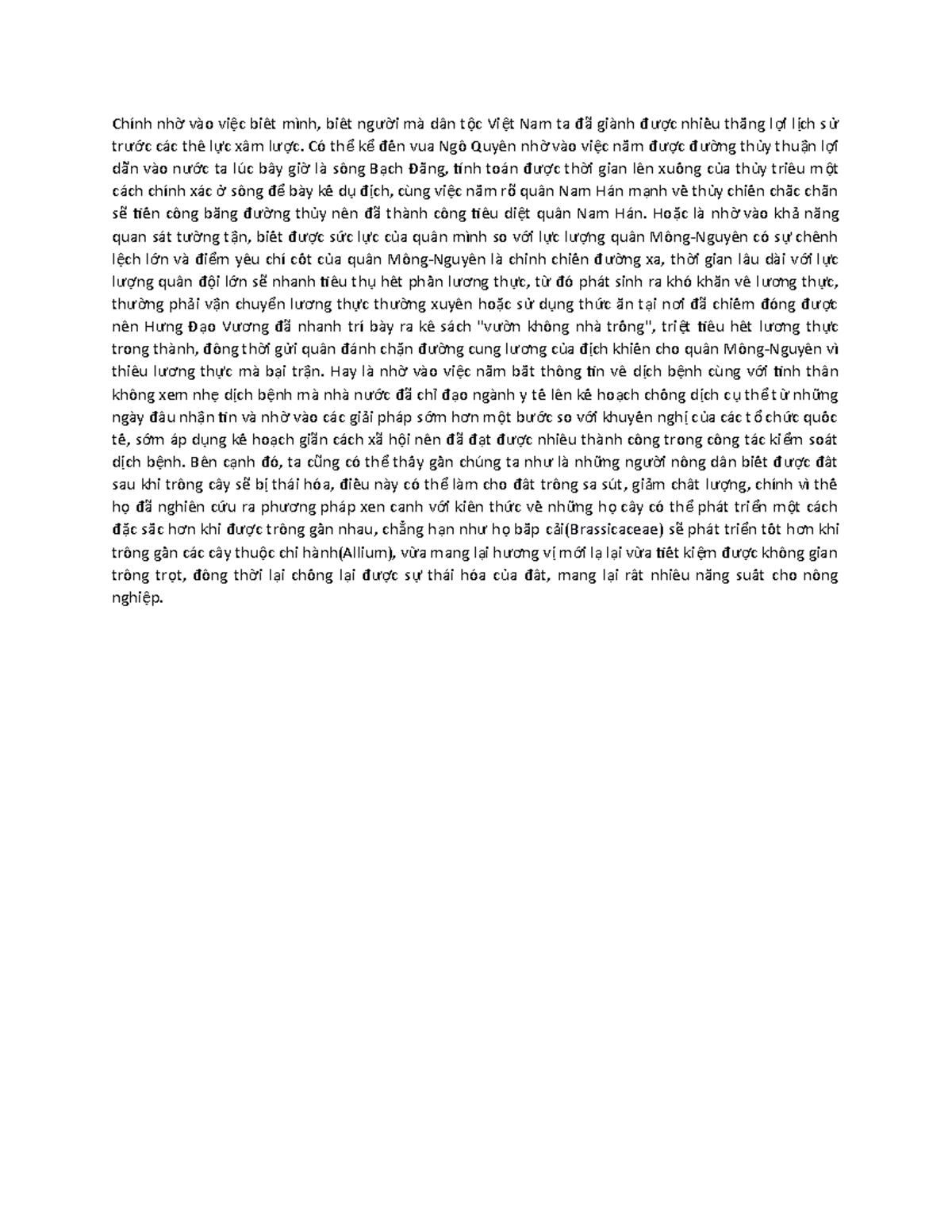 Dẫn chứng - 123 - Chính nh ờ vào vi c biếết mình, biếết ngệ ười mà dân t c Vi t Nam ta đã giành ...