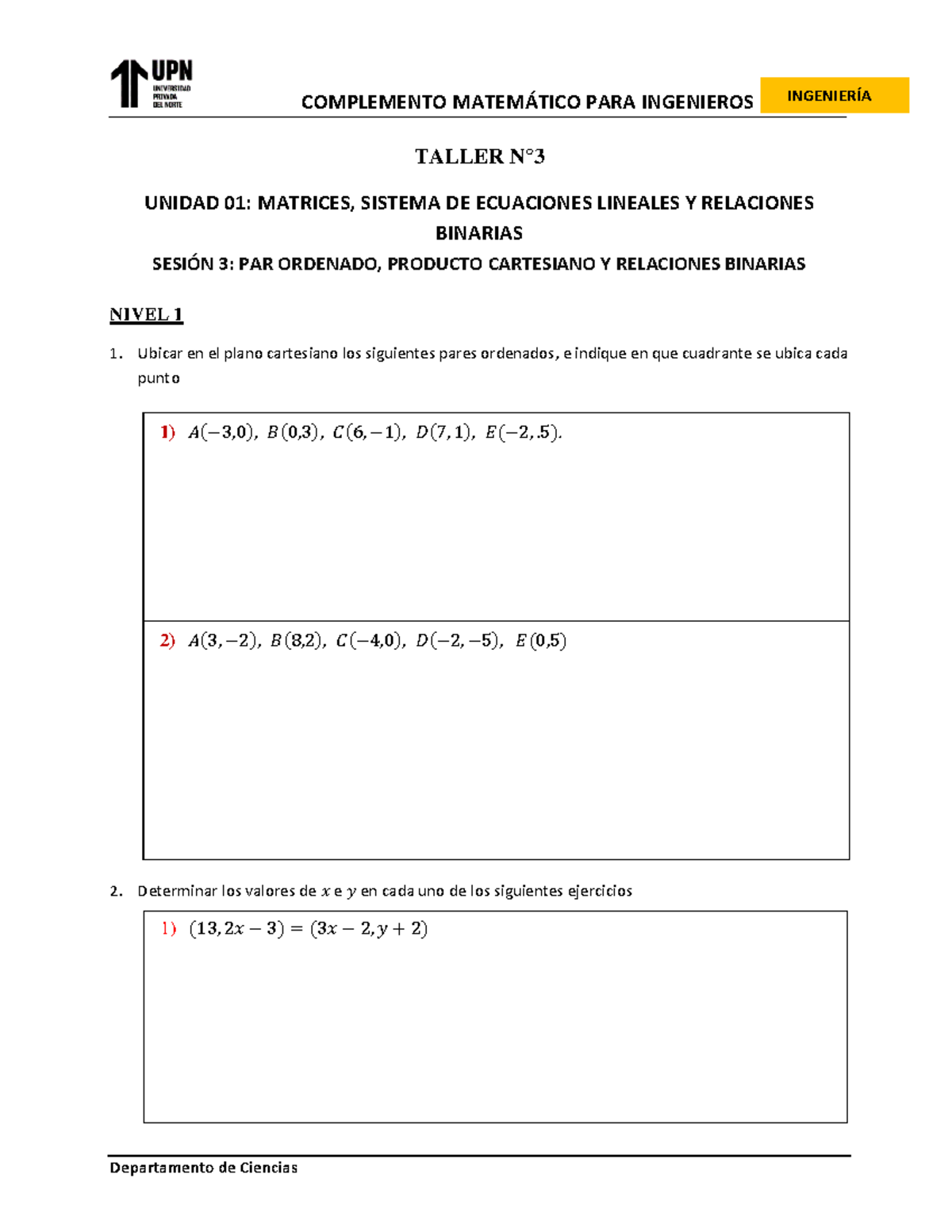 HT Practica S3 Preparación Complemento matemático - COMPLEMENTO ...