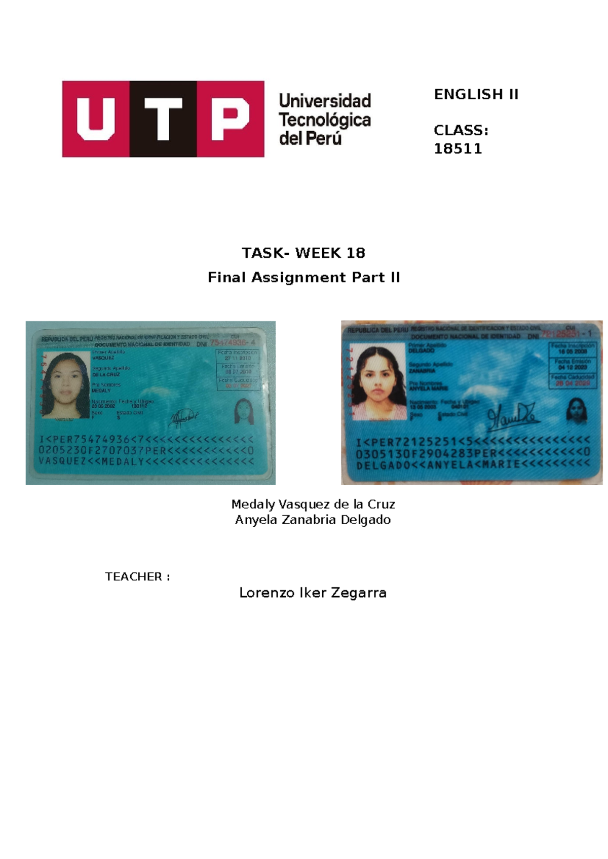 Week 18 Part Ii Final English Ii Class 18511 Task Week 18 Final 7734