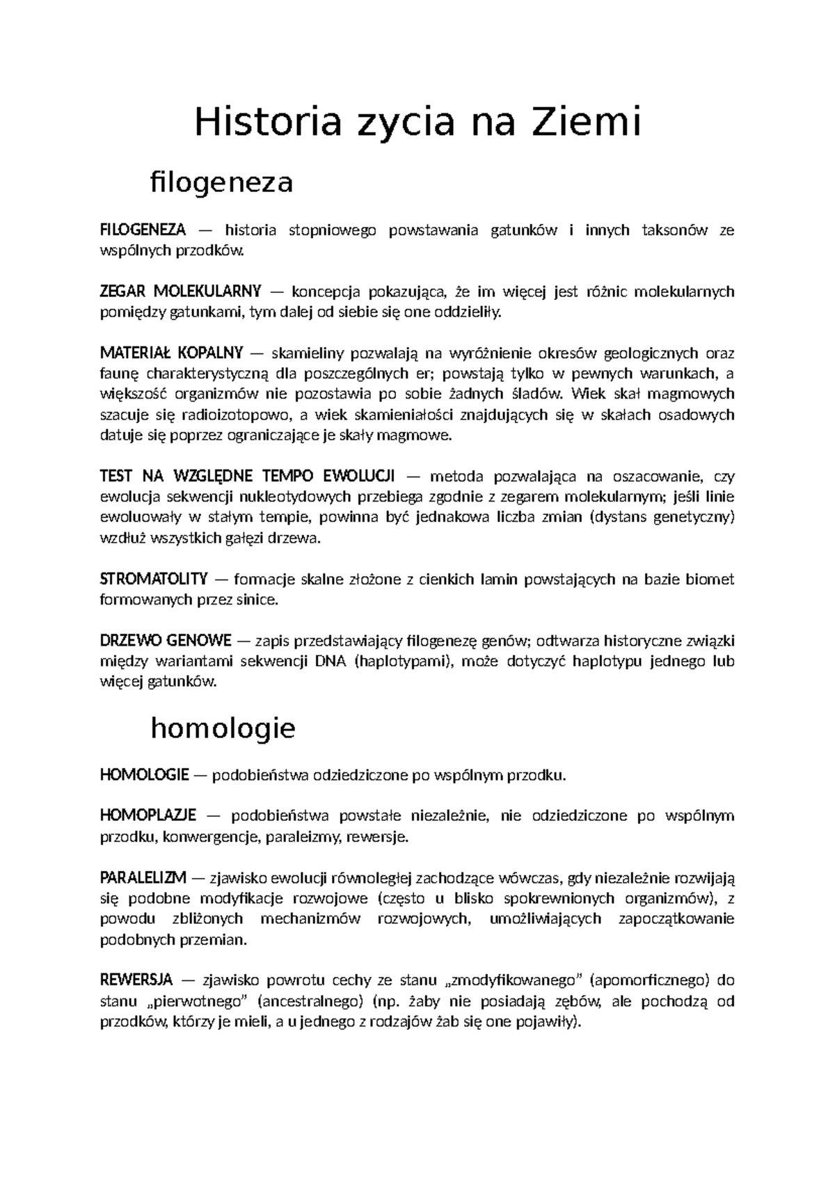 02 Historia życia na Ziemi - Historia zycia na Ziemi filogeneza ...