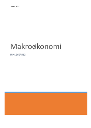 [Solved] Du er student og har faget makro konomi Her er arbeidskravet du - Makroøkonomi ...