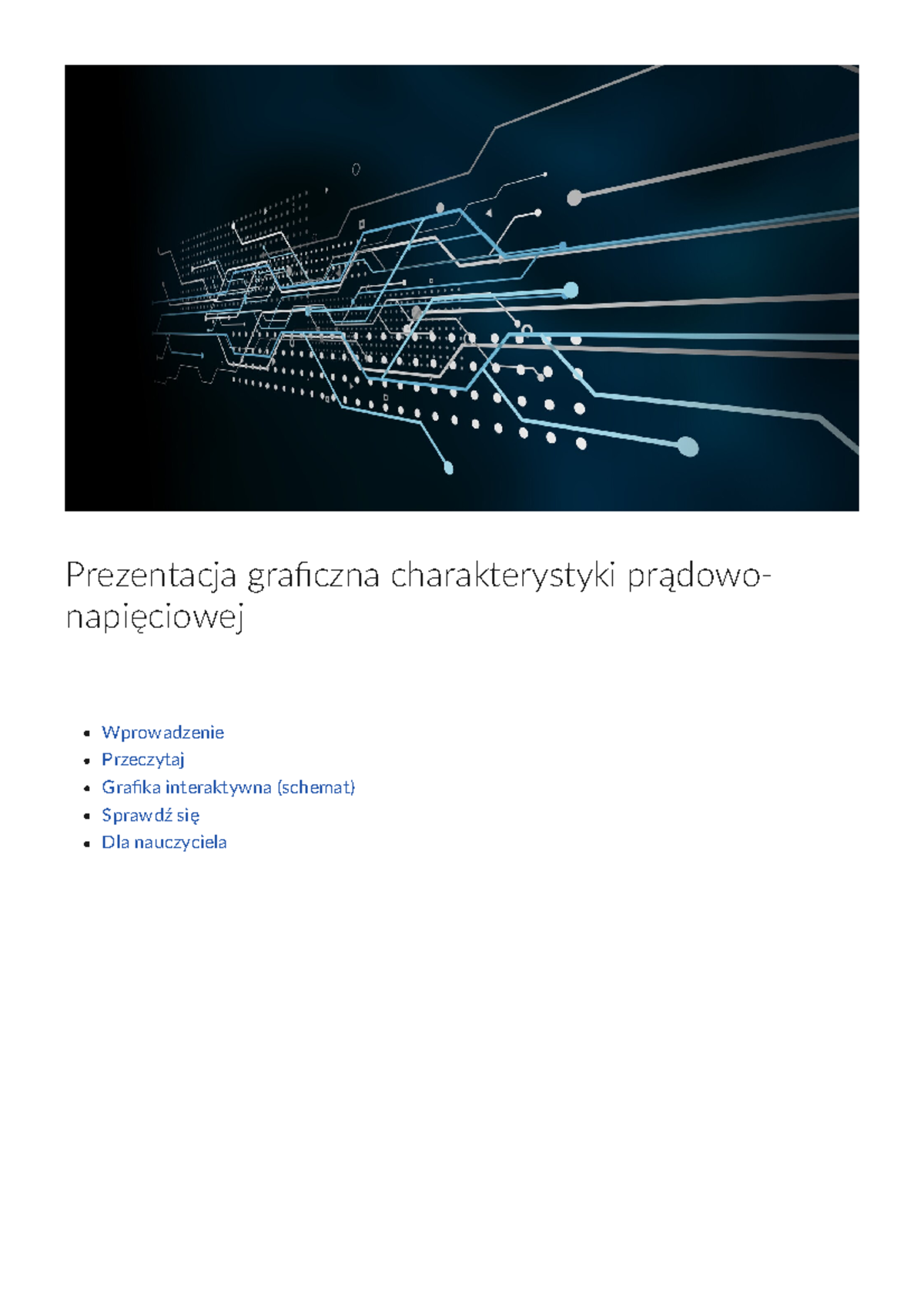 Prezentacja graficzna charakterystyki pradowo-napieciowej - Prezentacja ...