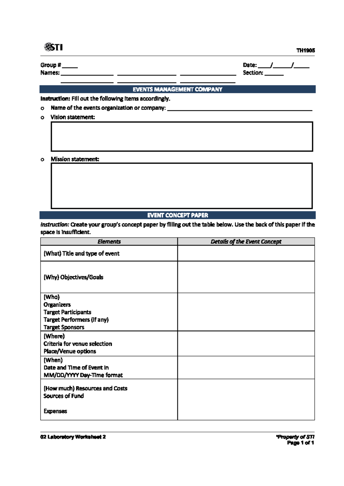 Exam-1-MICE - mice proposal - Tourism Management - Studocu