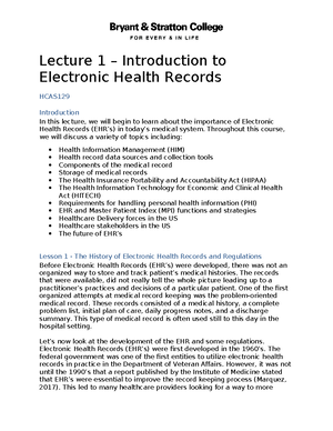 [Solved] Explain the importance of accurate information through data entry - Electronic Health ...