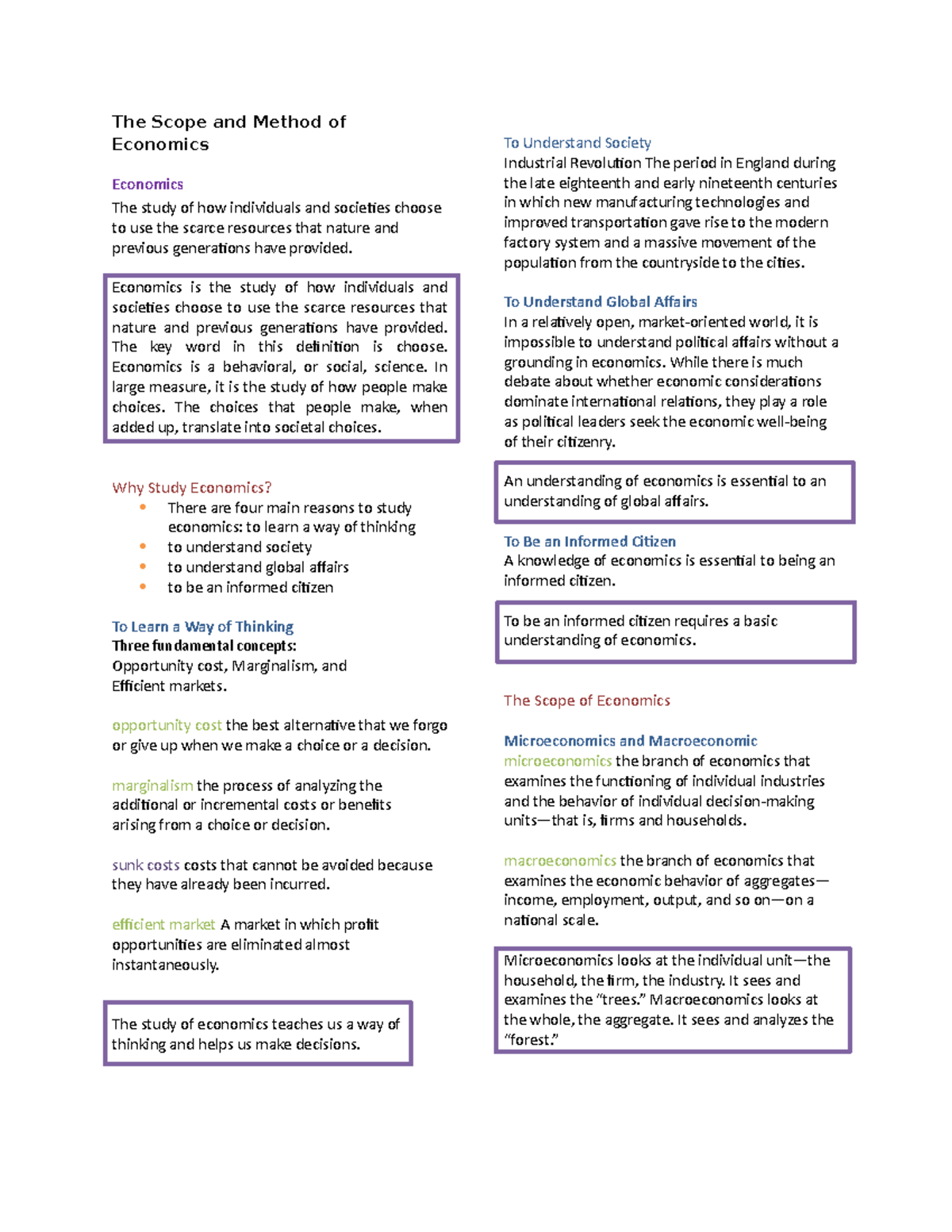 The Scope and Method of Economics - Advanced Accounting - Studocu