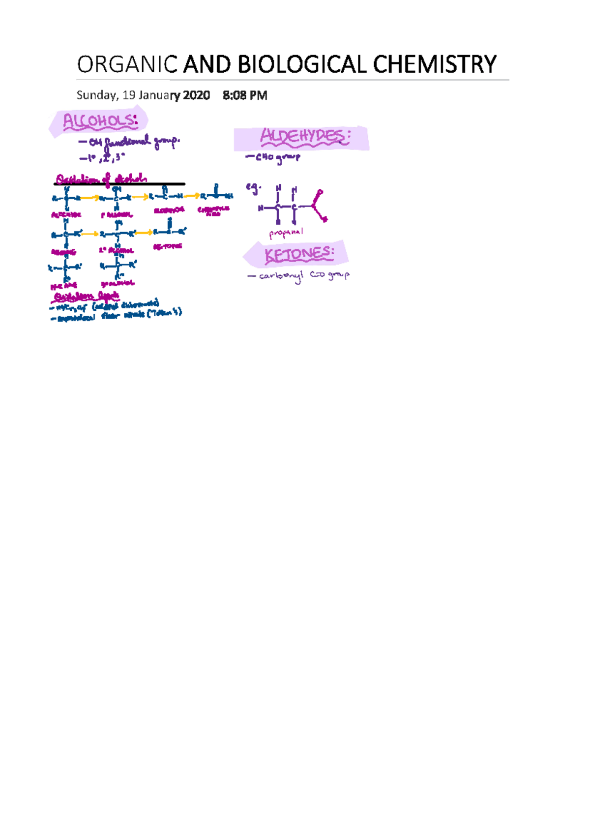 Organic and biological chemistry - CHEM 1006 - Studocu