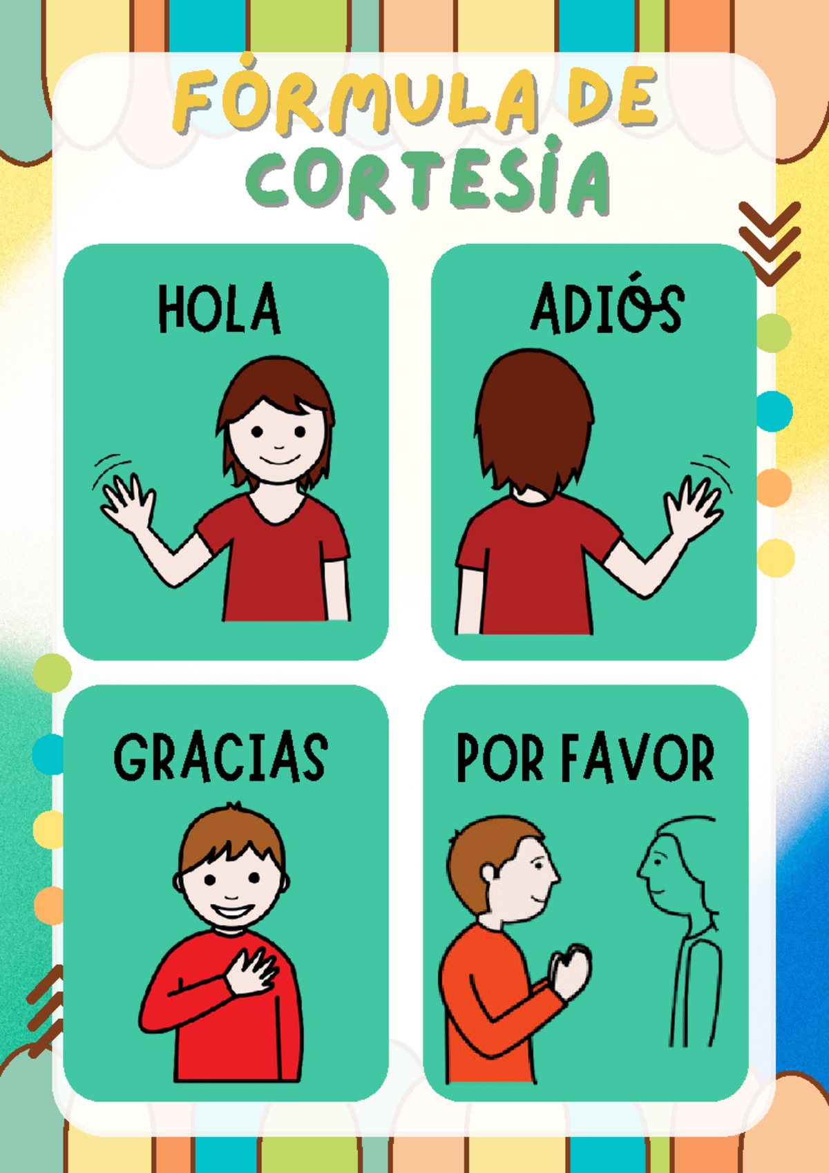 Formula de cortesía - Consta de fichas de trabajo para habilidades ...