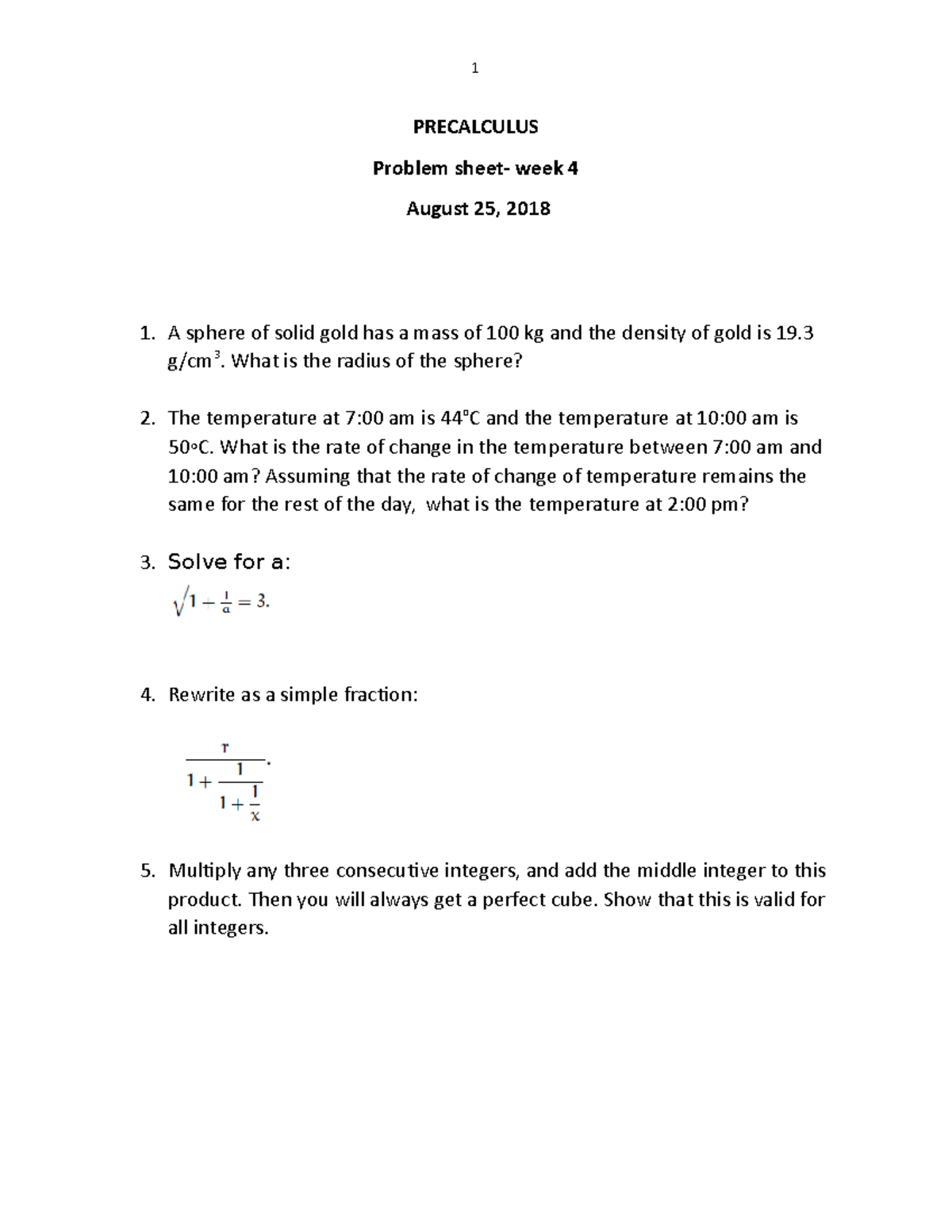 Exam 10 October 2012, questions and answers - 1 PRECALCULUS Problem ...