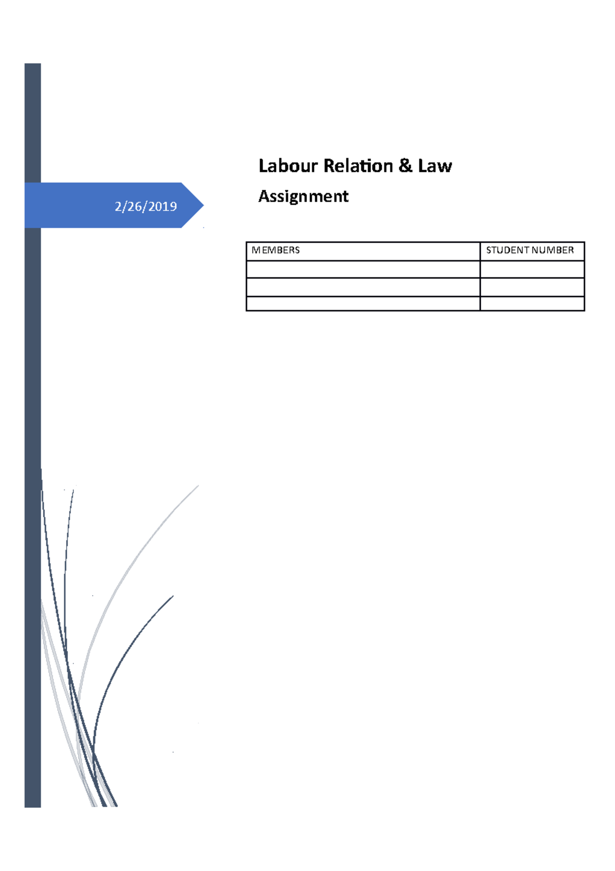Small Assignment LR&Law(Edited) - 2/26/ Labour Relation & Law ...