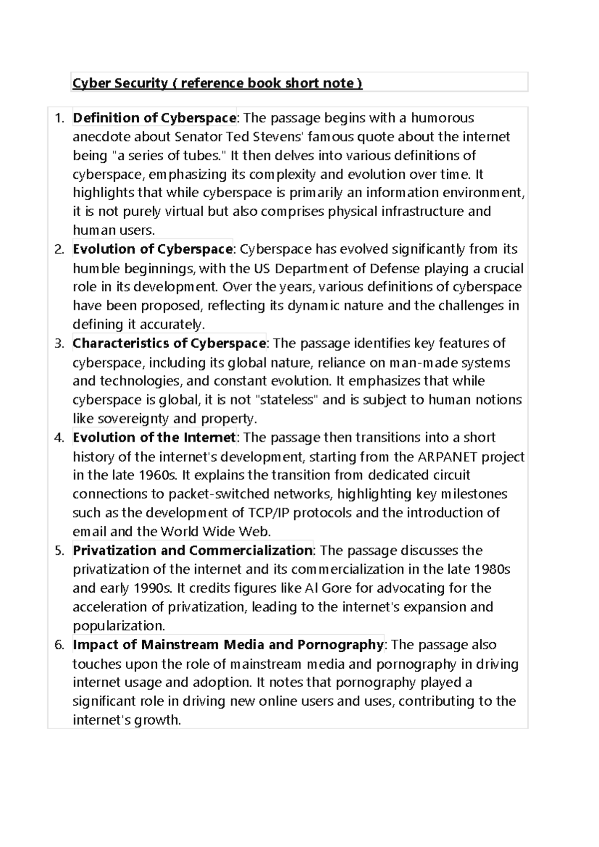 Cyber Security - " It then delves into various definitions of ...