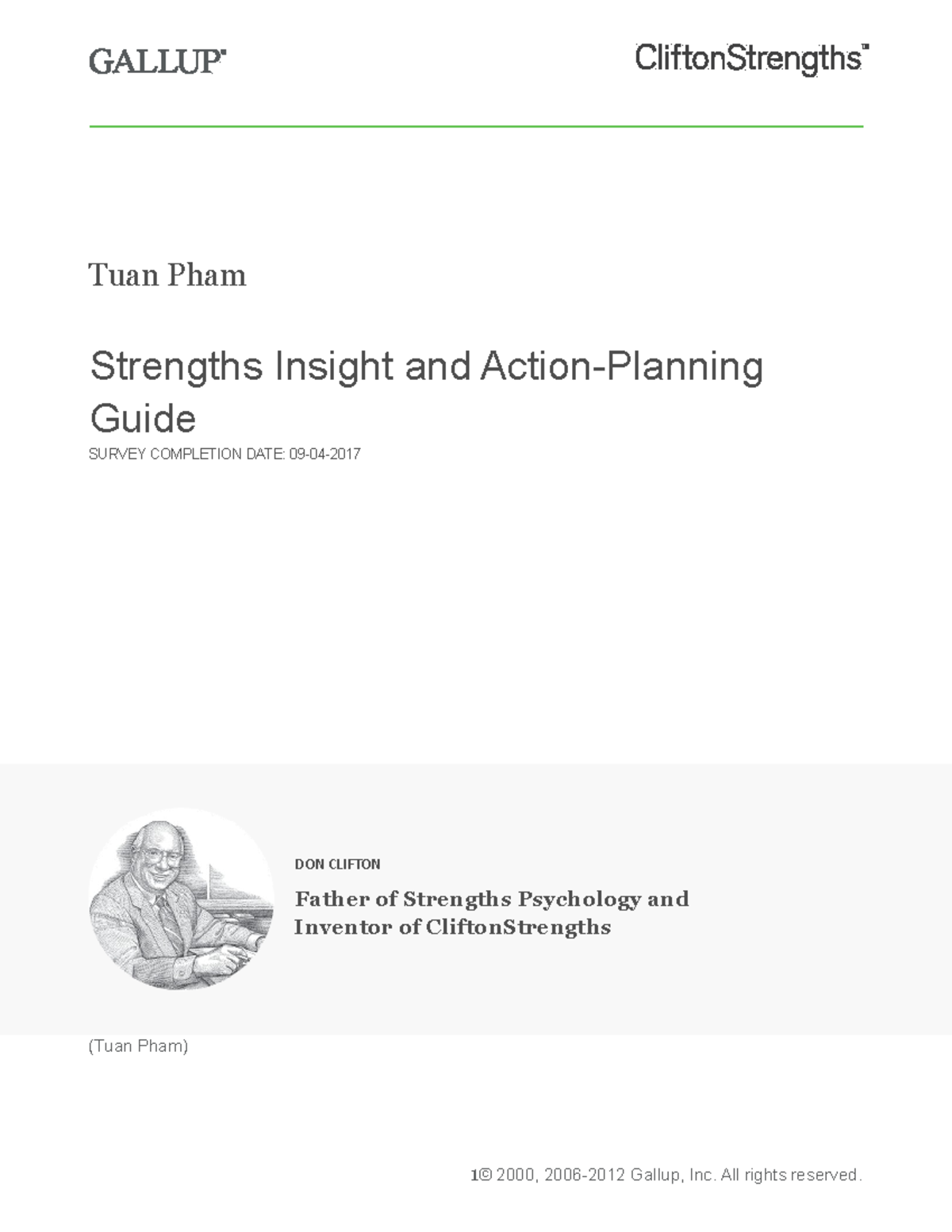 Strengths Finder Report - Tuan Pham Strengths Insight and Action ...