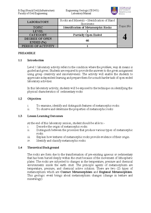 109 lab 3 igneous - lab report - LAB 3: TEXTURES AND IDENTIFICATION OF ...