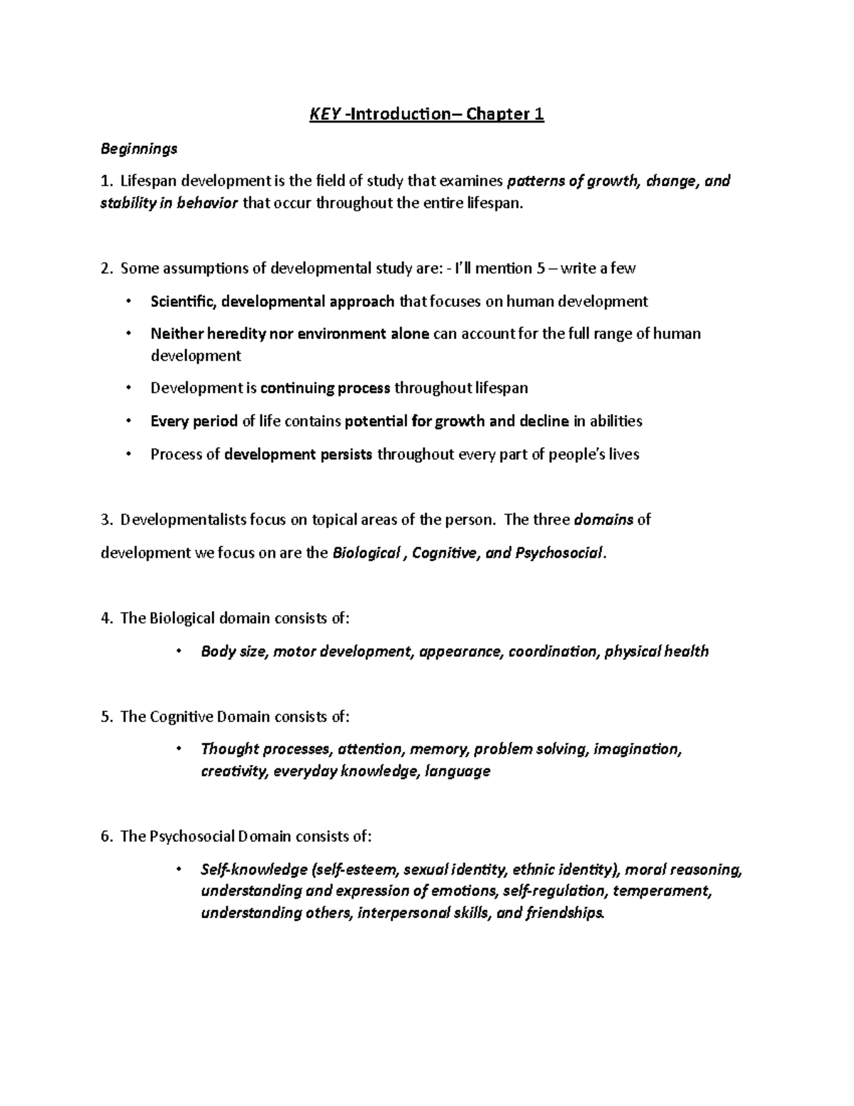 KEY-Week 2 Introduction -Chapter 1 Note Pages - KEY -Introduction ...