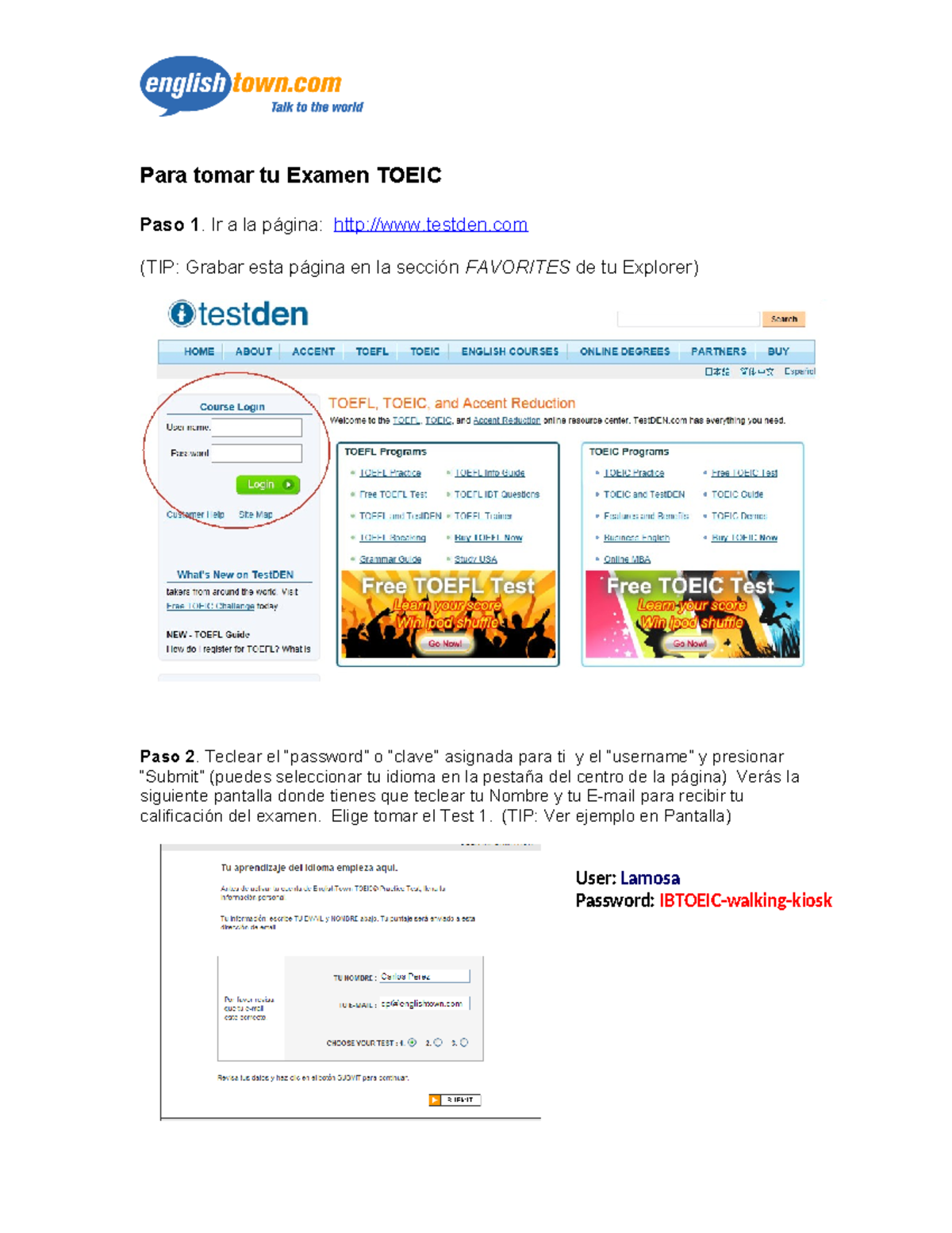 Preparación examen Toeic 2024 para profesionistas, de nueva admisión - Para tomar tu Examen ...