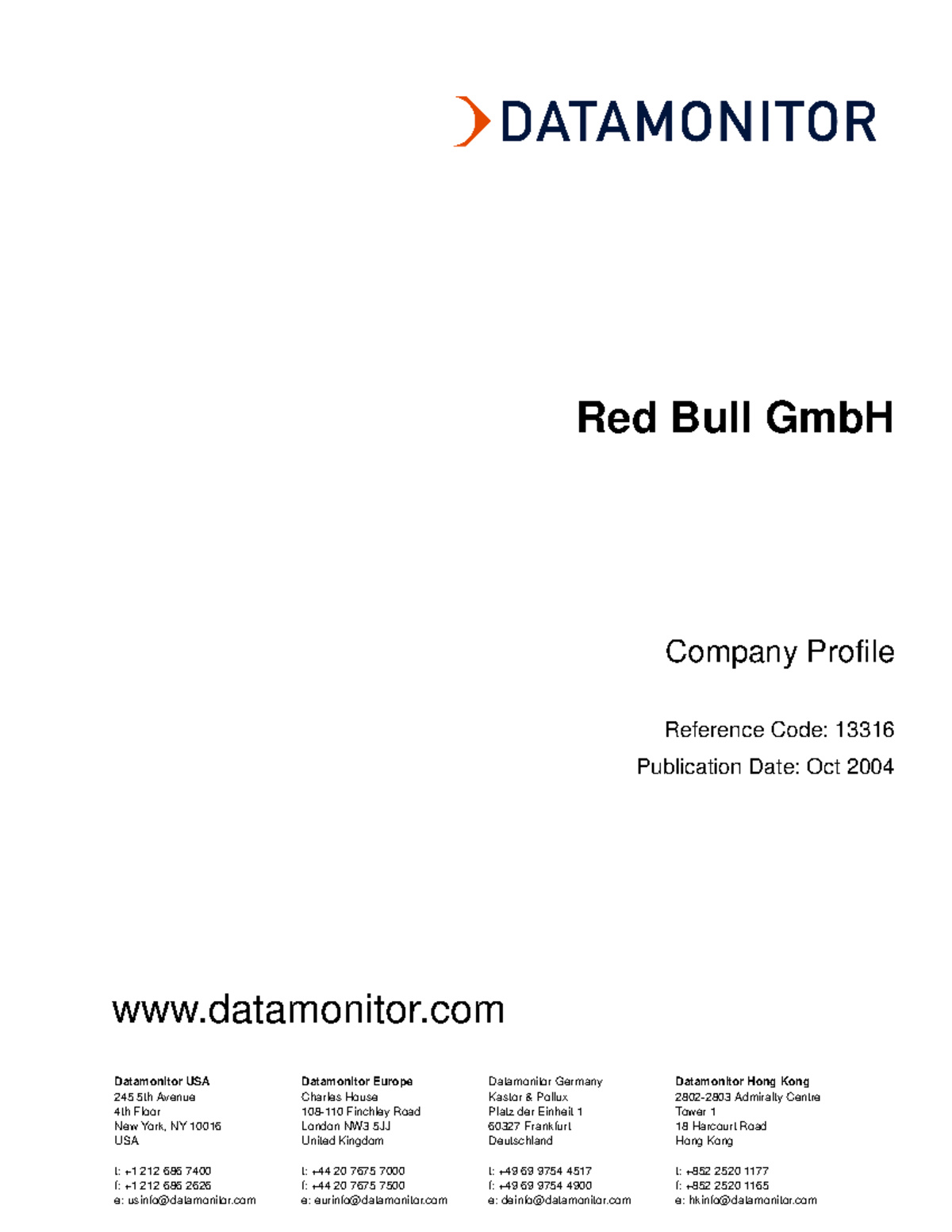 Datamonitor red bull swot analysis - strenth and weakness - datamonitor ...