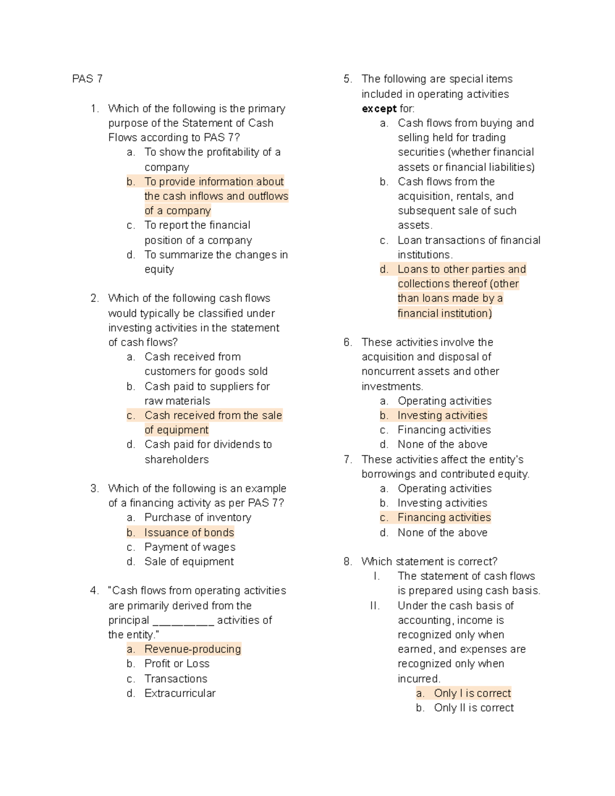 PAS 7, 8, 10 Reviewer - ... - PAS 7 Which of the following is the ...