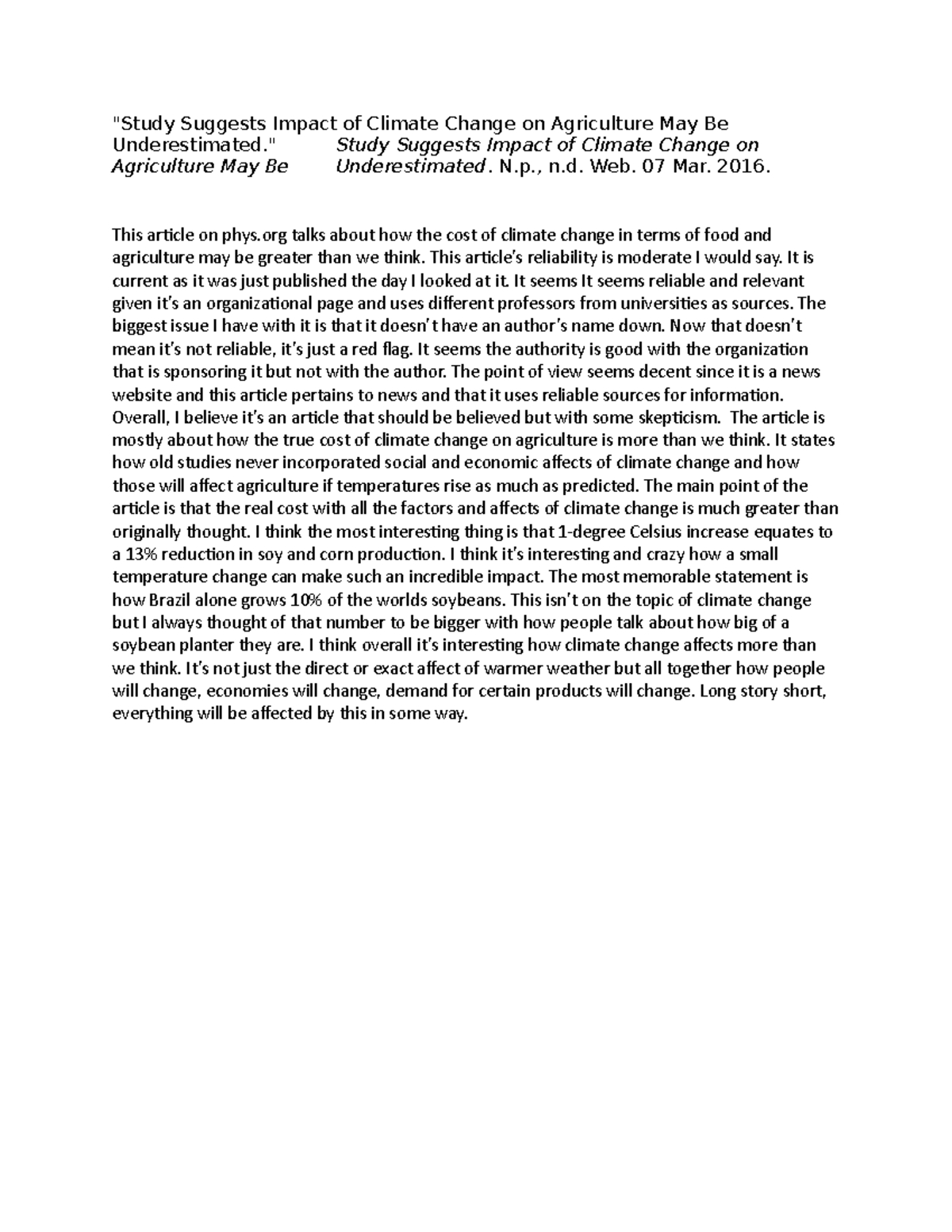 Week 8 - Lectures and discussions about environmental issues ...