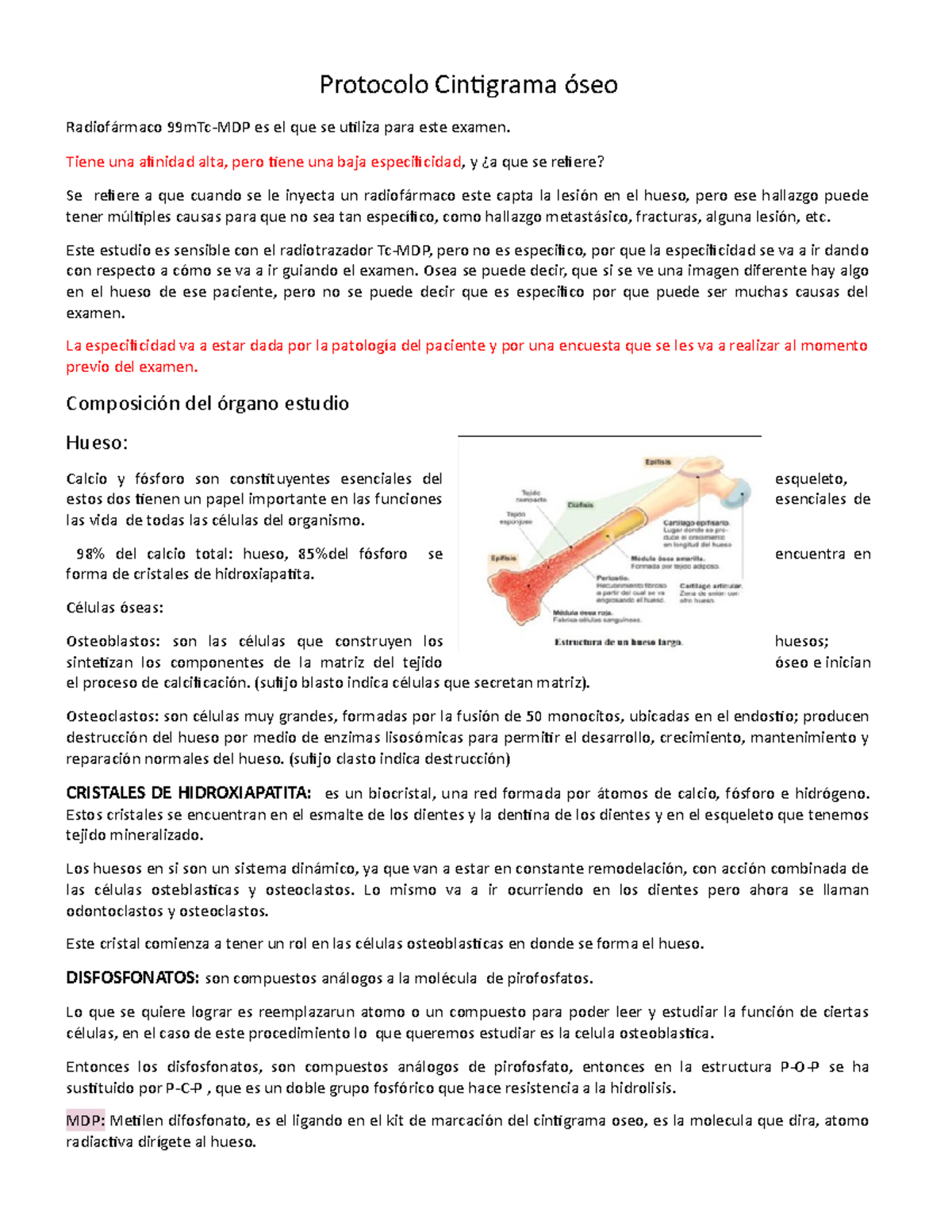 Protolocos medicina nuclear - Protocolo Cintigrama óseo Radiofármaco ...