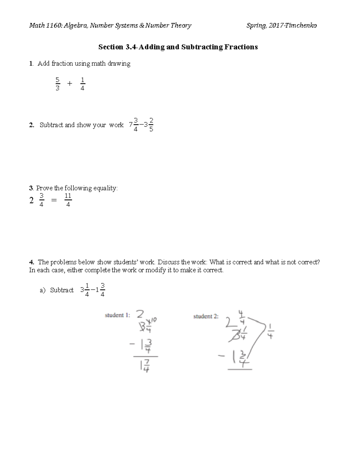 3.4 Activities - Notes from class. - Math 1160: Algebra, Number Systems ...