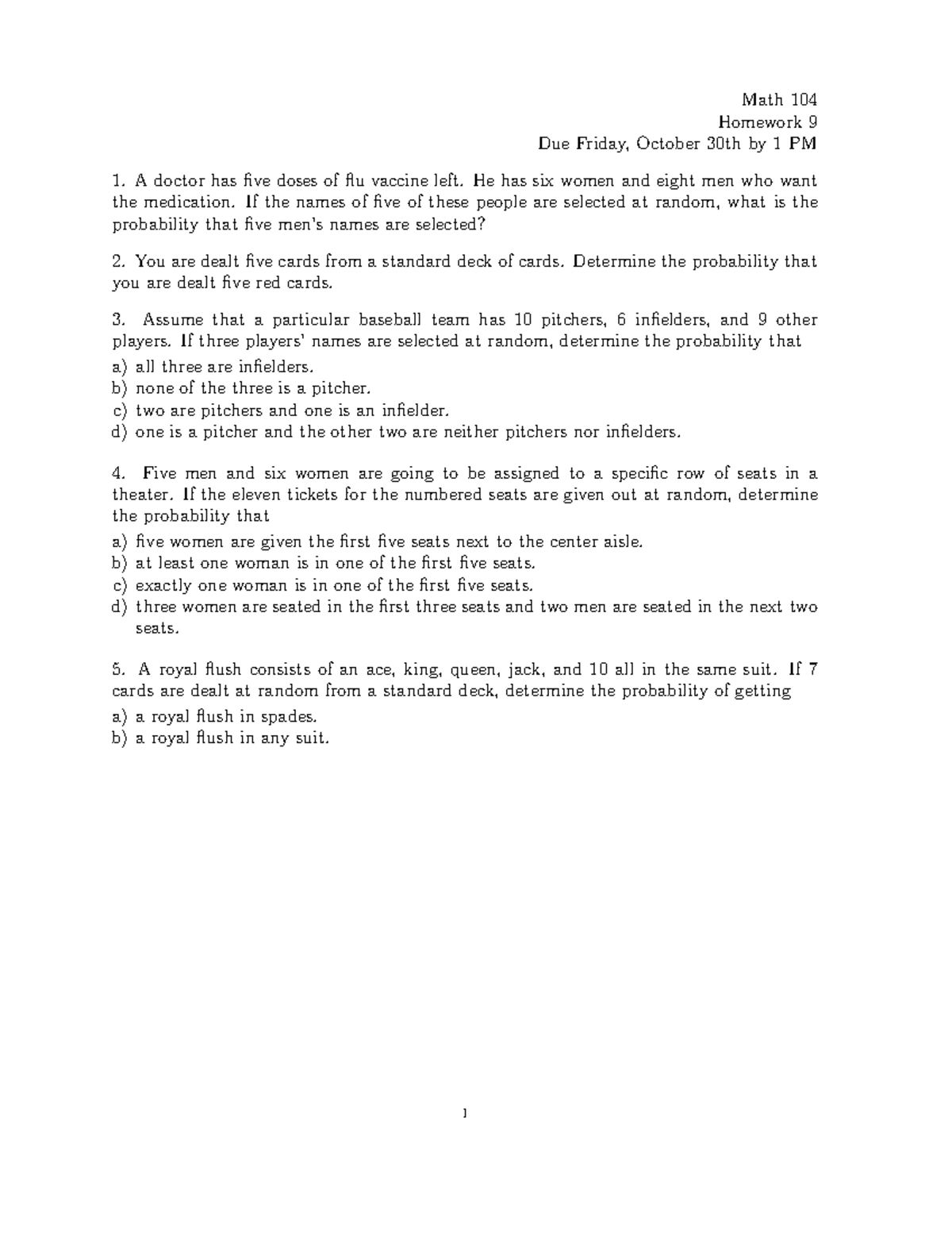 Assignment 9 - Jeremy - Math 104 Homework 9 Due Friday, October 30th by ...