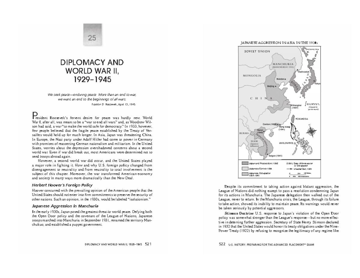 chapter 25- World War 2 - - Studocu