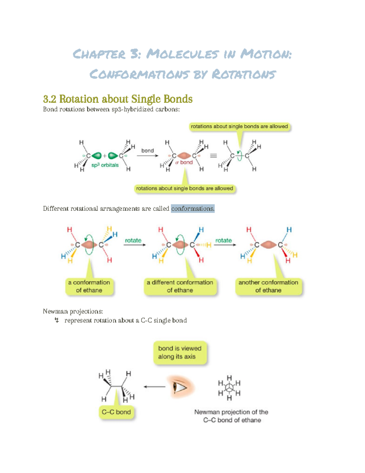 Chemistry Lecture 3 - Chapter 3: Molecules in Motion: Conformations by ...