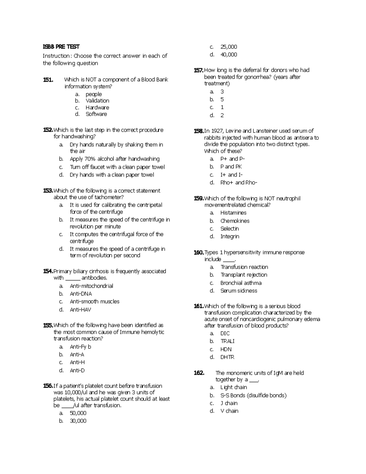 ISBB part 4 - notes and a reviewer in ISBB - ISBB PRE TEST Instruction ...