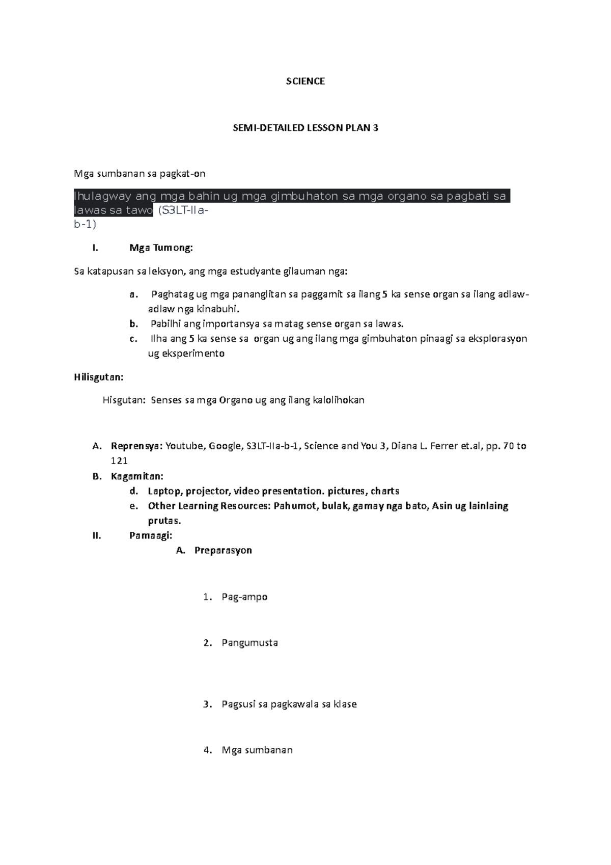 Document-6 - Credits by the rightful owner - SCIENCE SEMI-DETAILED ...