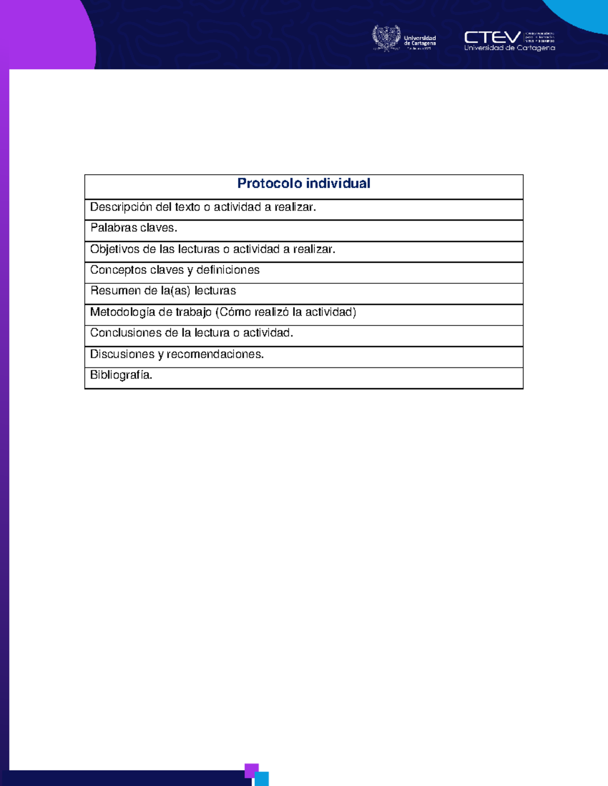 Individual Unidad 2 Demografia - Protocolo individual Descripción del texto o actividad a ...