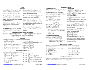 Calculus Cheat Sheet Derivatives - Derivatives Definition and Notation ...