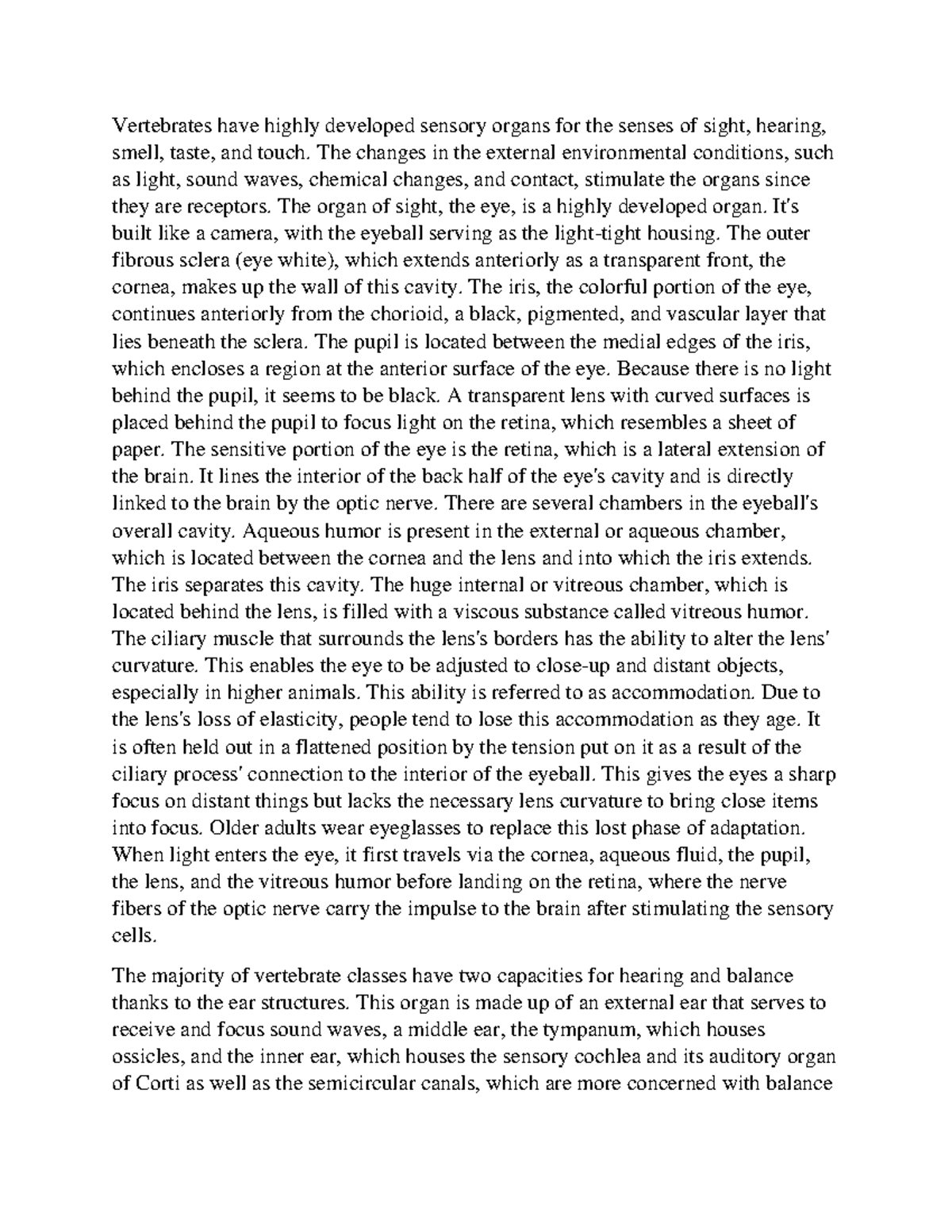 Zoology Chapter 23 [ Subphylum Vertebrata ]part 7 - Vertebrates have ...