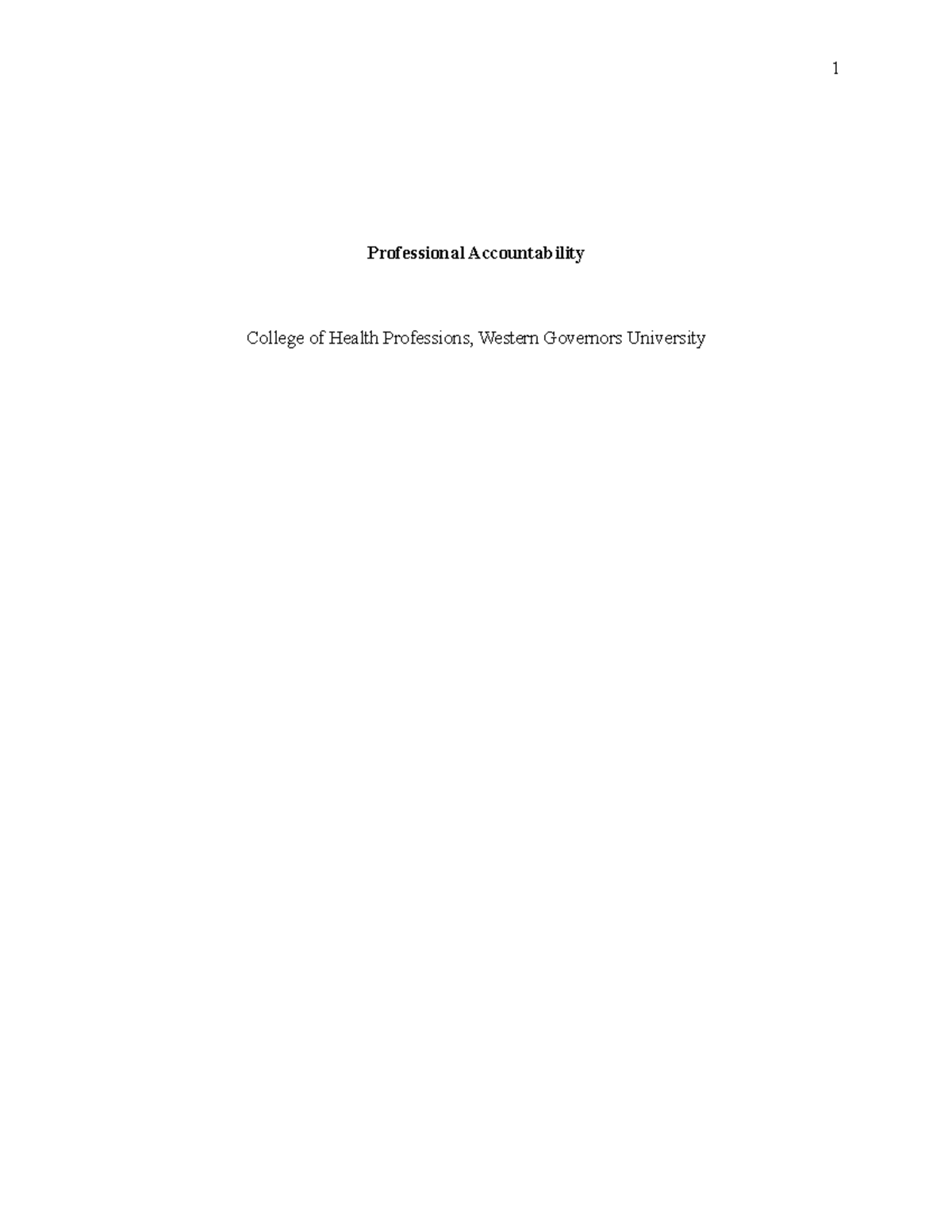C304 task 1 Professional Accountability - Professional Accountability ...