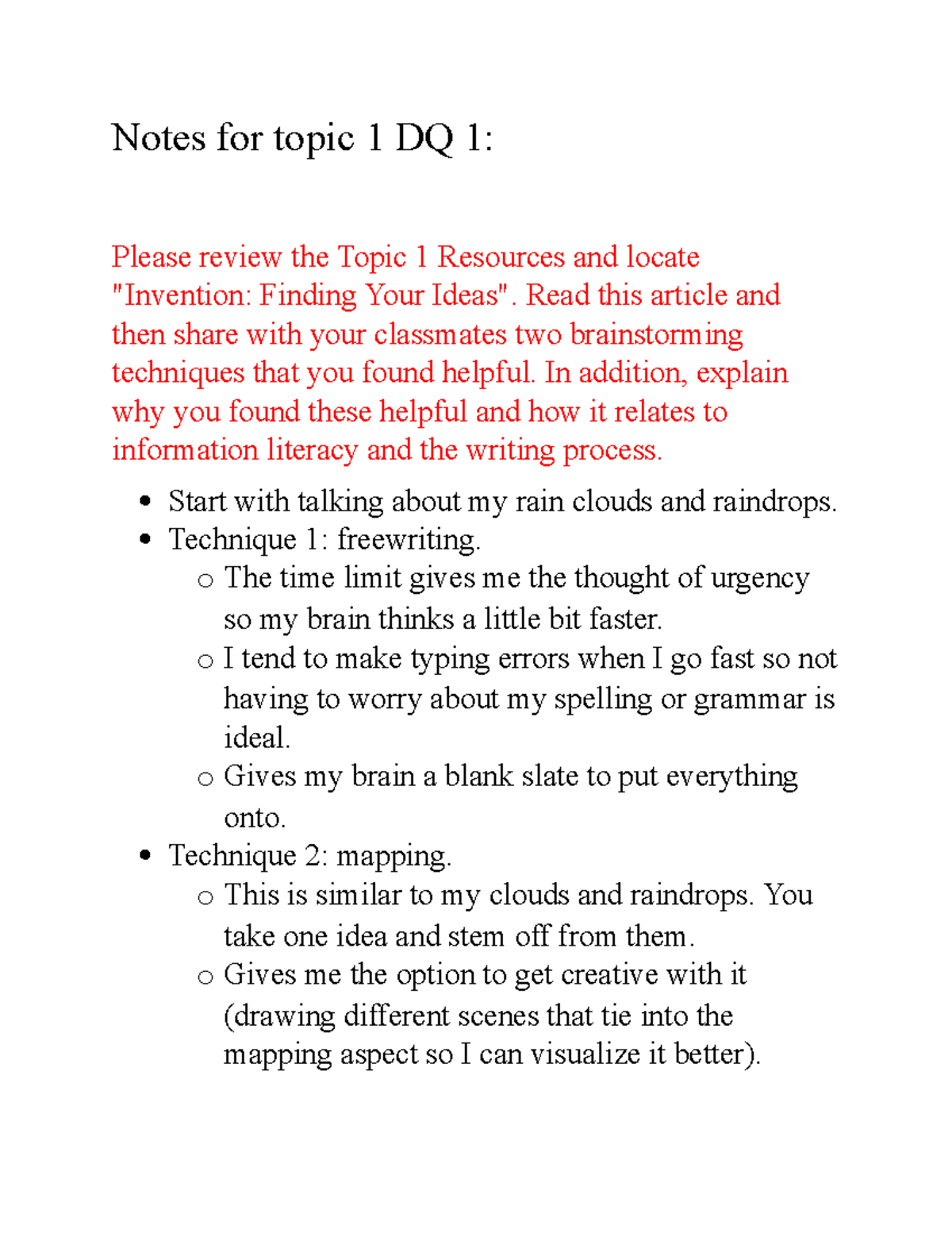 Topic 1 dq 1 notes - Notes for topic 1 DQ 1: Please review the Topic 1 ...