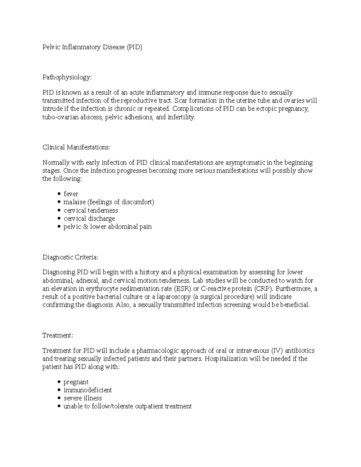 Untitled document.edited (16) - Pelvic Inflammatory Disease (PID ...