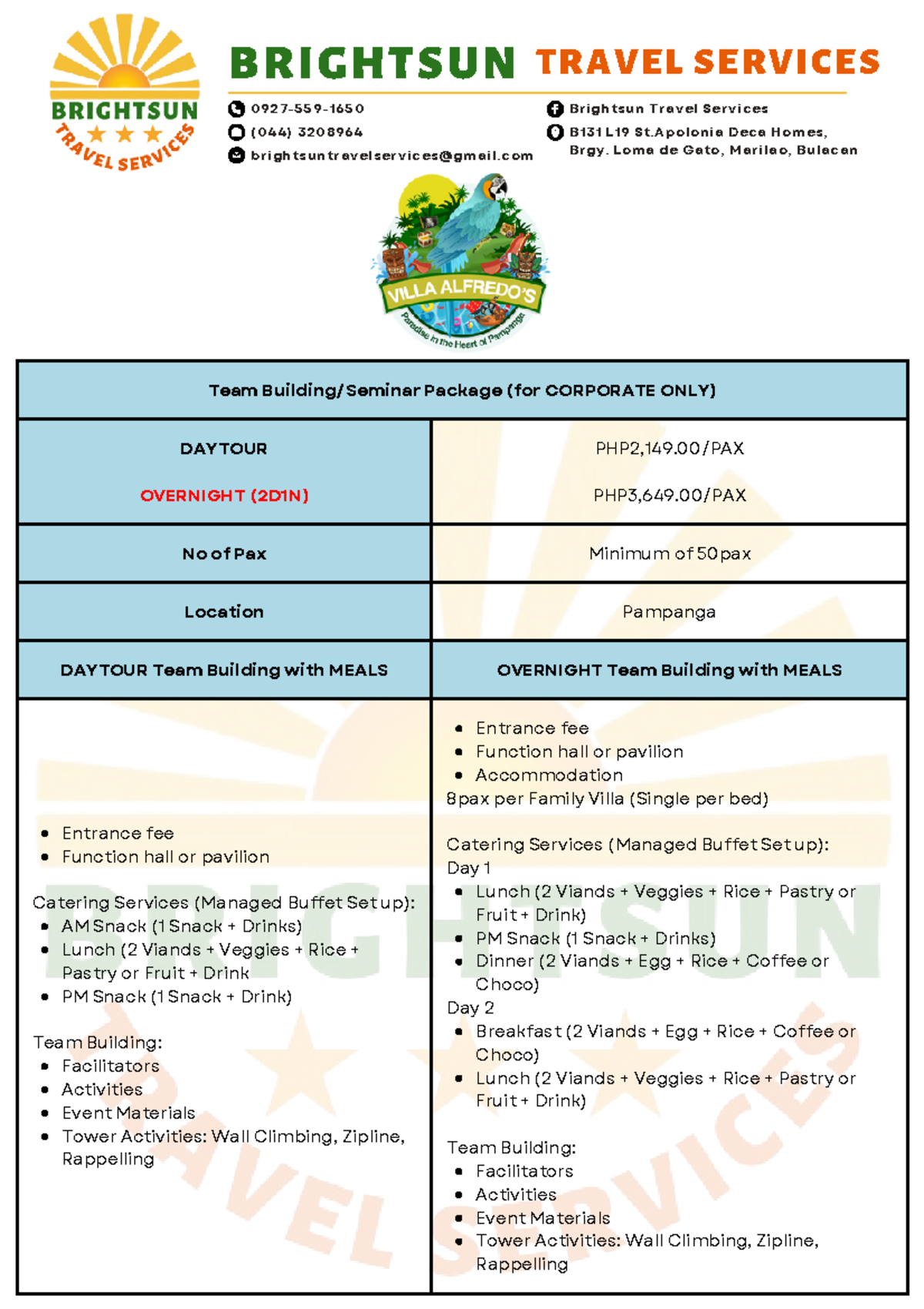 Corporate Team Building Package - Team Building/Seminar Package (for ...