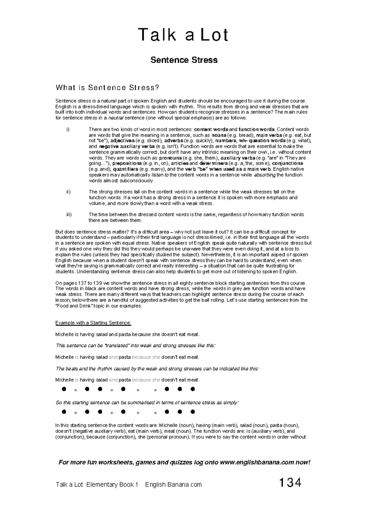 2-sentence-stress - minor subject notes - Sentence Stress For more fun ...