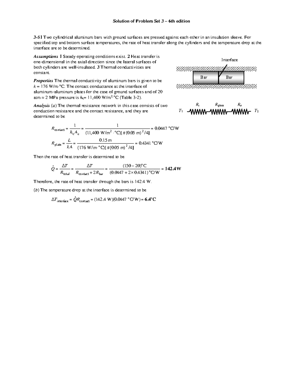 Problem set 3 - solutions Chapter 3 solutions - Solution of Problem Set 3 – 6th edition 3-51 Two ...